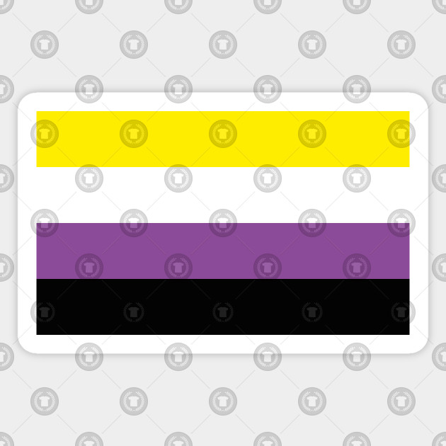 Non-Binary Pride Flag - Non Binary - Sticker | TeePublic